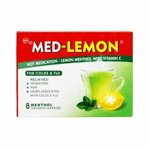 MED LEMON SACHETS 8'S MENTHOL – Coachman's Pharmacy